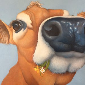 Jersey Cow Print, Painting, Gift, Art, Picture - Etsy UK