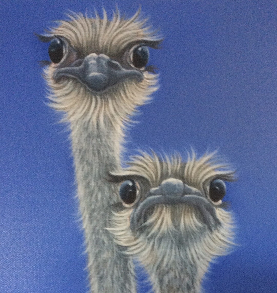 Ostrich Painting on Canvas, Print, Gift, Art, Picture - Etsy
