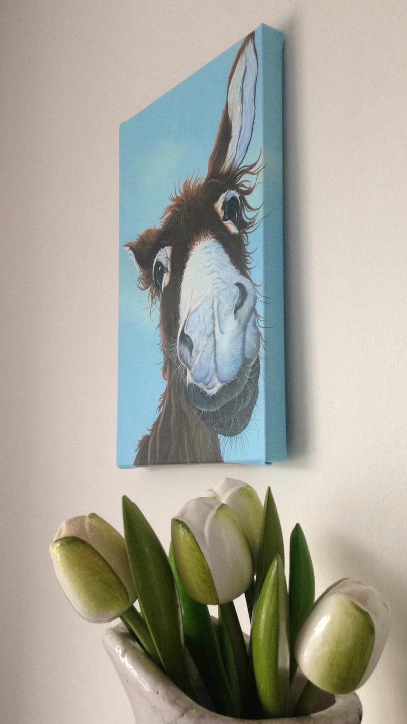Donkey Canvas Print, Painting, Gift, Art, Picture - Etsy UK
