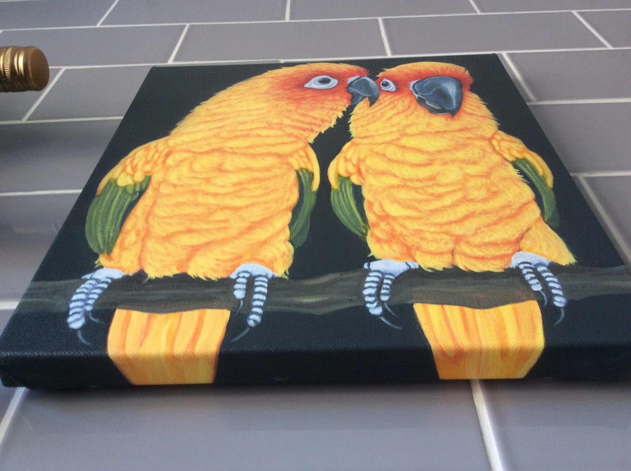 Yellow Parrots Print on Canvas, Painting, Art, Picture, Gift - Etsy UK
