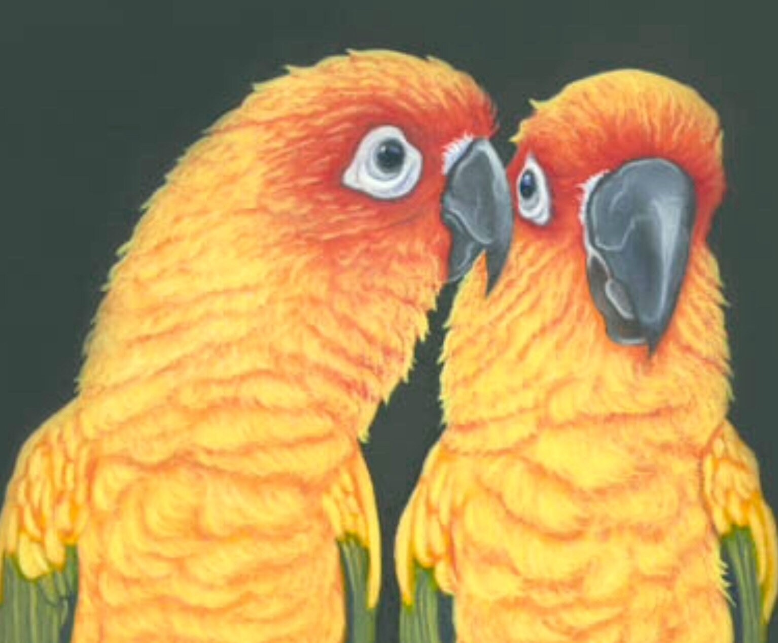Yellow Parrots Print on Canvas, Painting, Art, Picture, Gift - Etsy UK