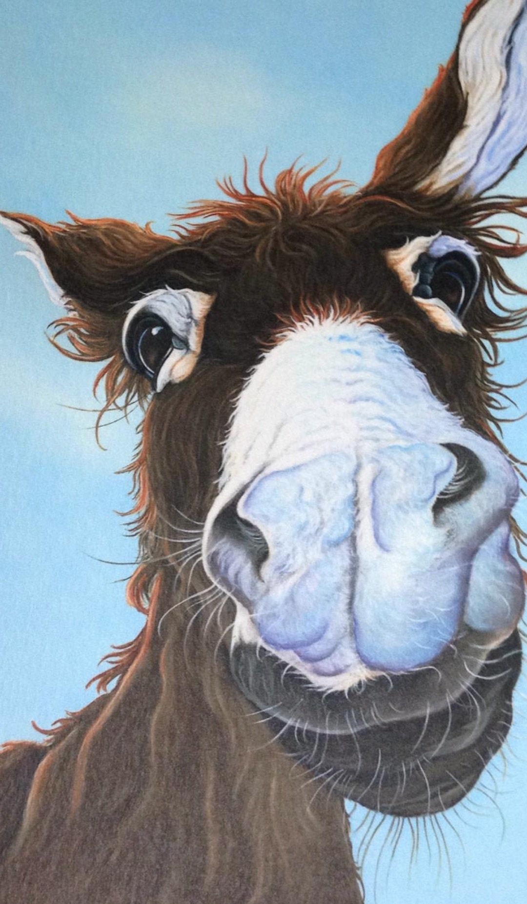 Donkey Painting, Print, Gift, Art, Picture - Etsy