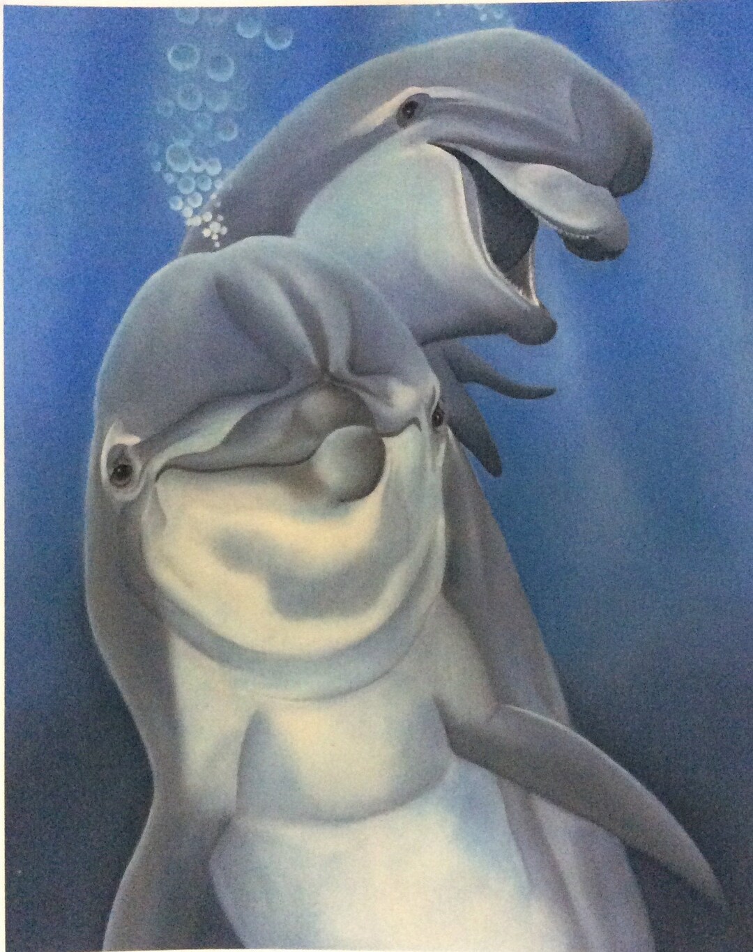 Dolphin Print on Canvas, Painting, Gift, Art, Picture - Etsy