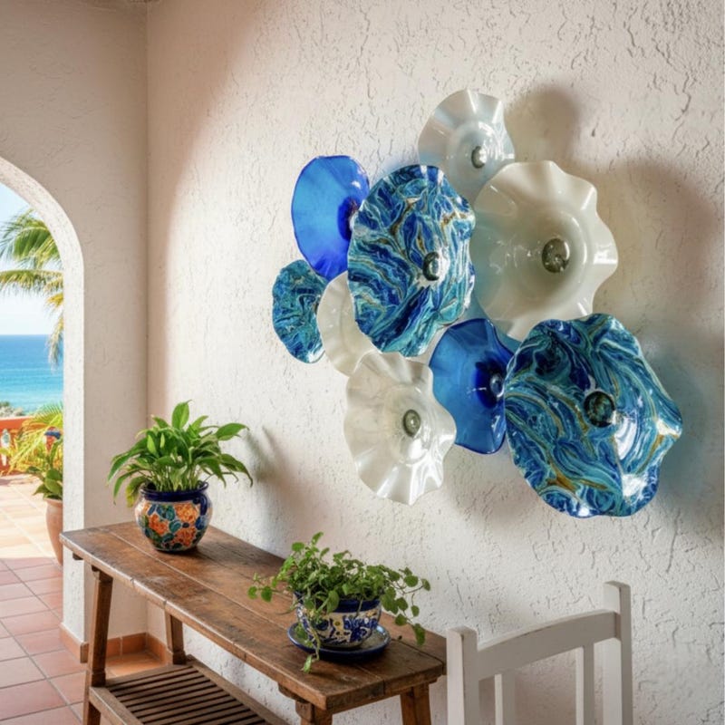 Blown Glass Plates Wall - Etsy