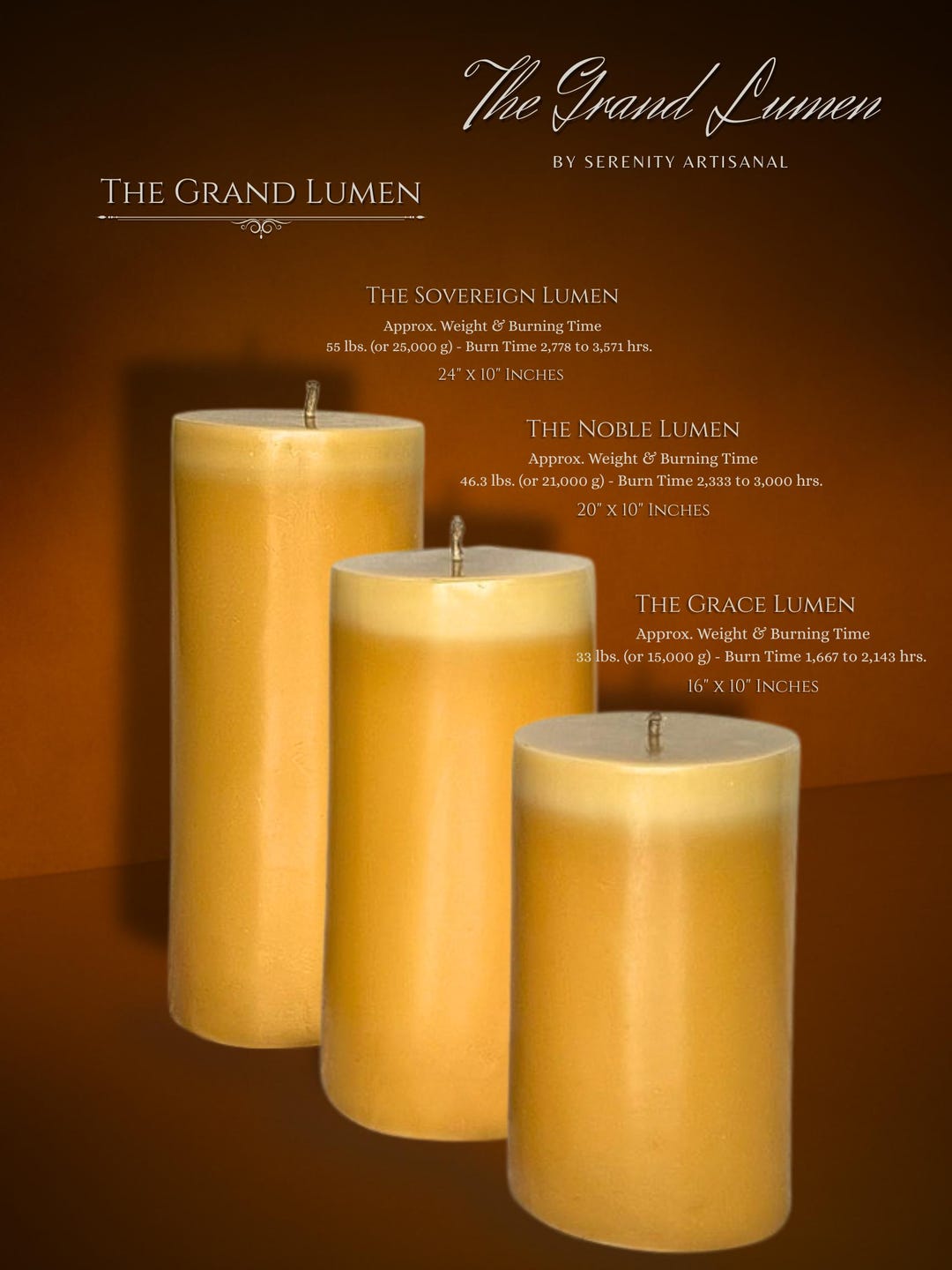 Limited Luxury Giant Pillar Candle | the Grand Lumen | Handcrafted ...