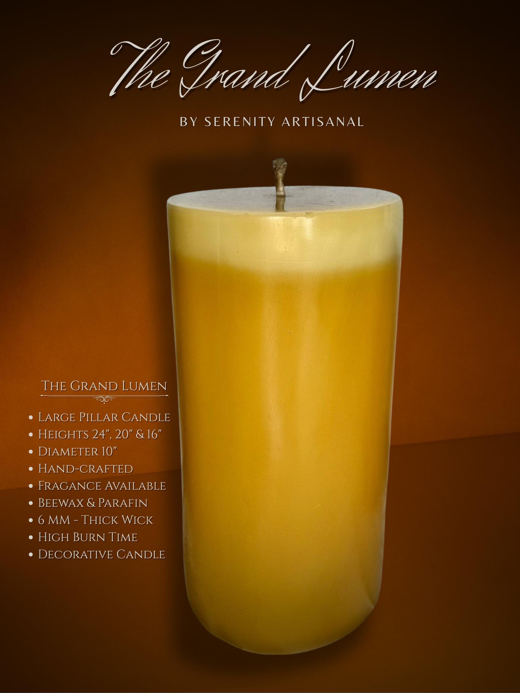 Giant Pillar Candle: Handcrafted Luxury Candle - the Grand Lumen - Etsy