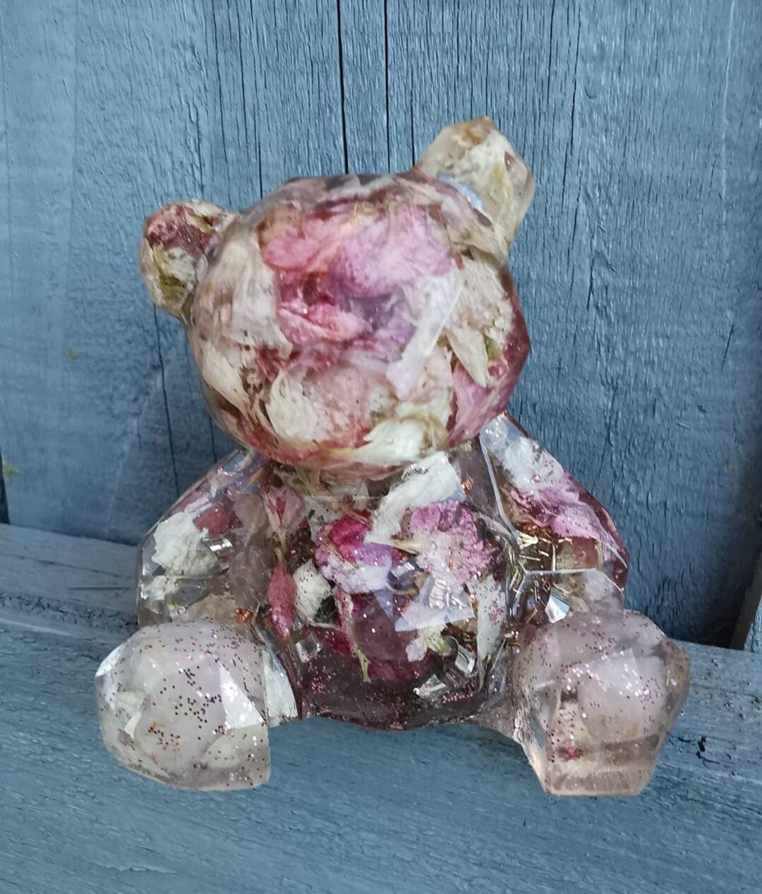 Crystal Resin Art Orgonite Crystal Teddy Bear Rose Quartz Bear ...