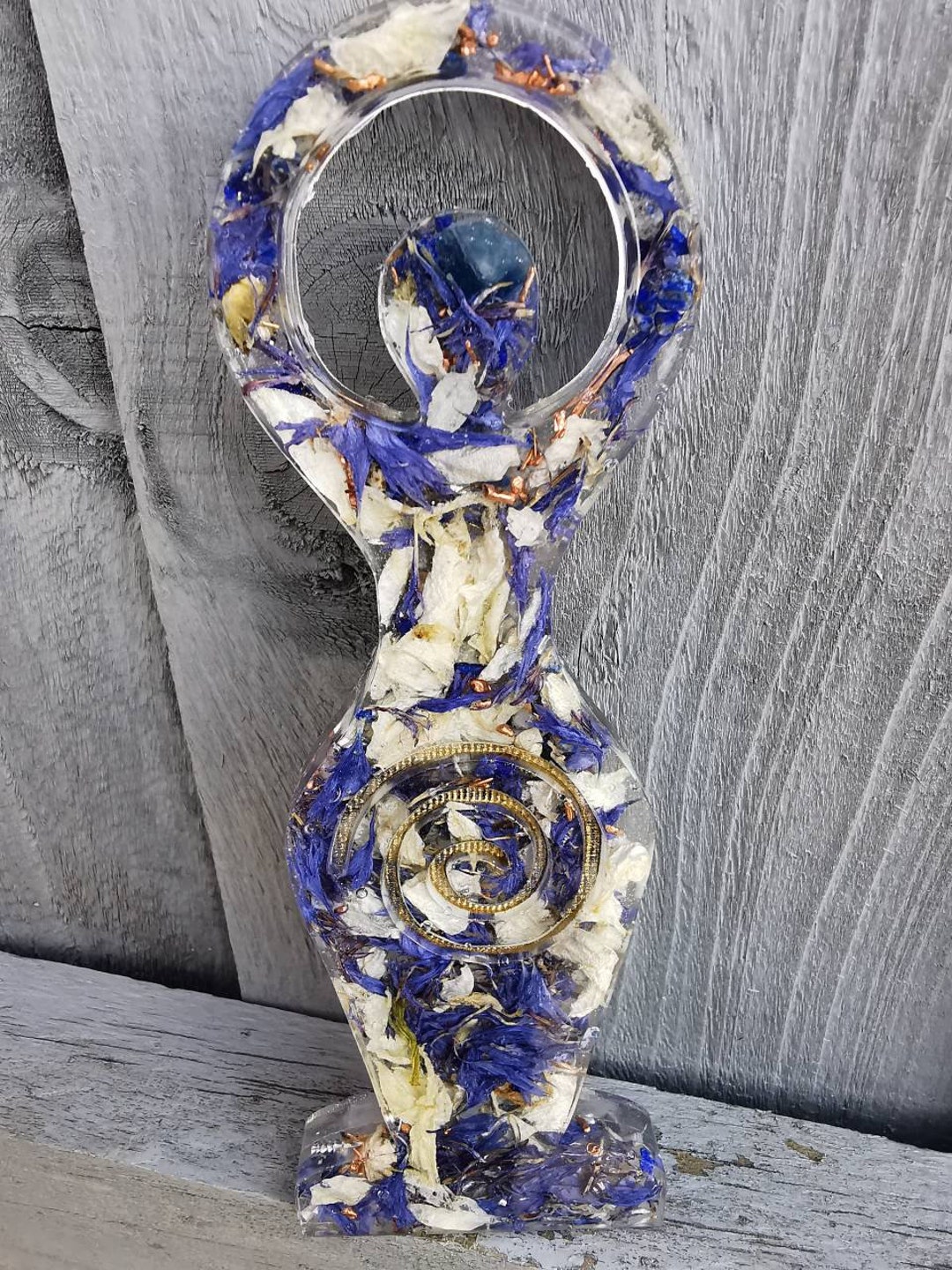 Crystal Resin Art Orgonite Crystal Goddess Statue Goddess of Expression ...