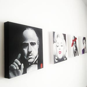 Original Hand Painted the Godfather Marlon Brando as Don - Etsy