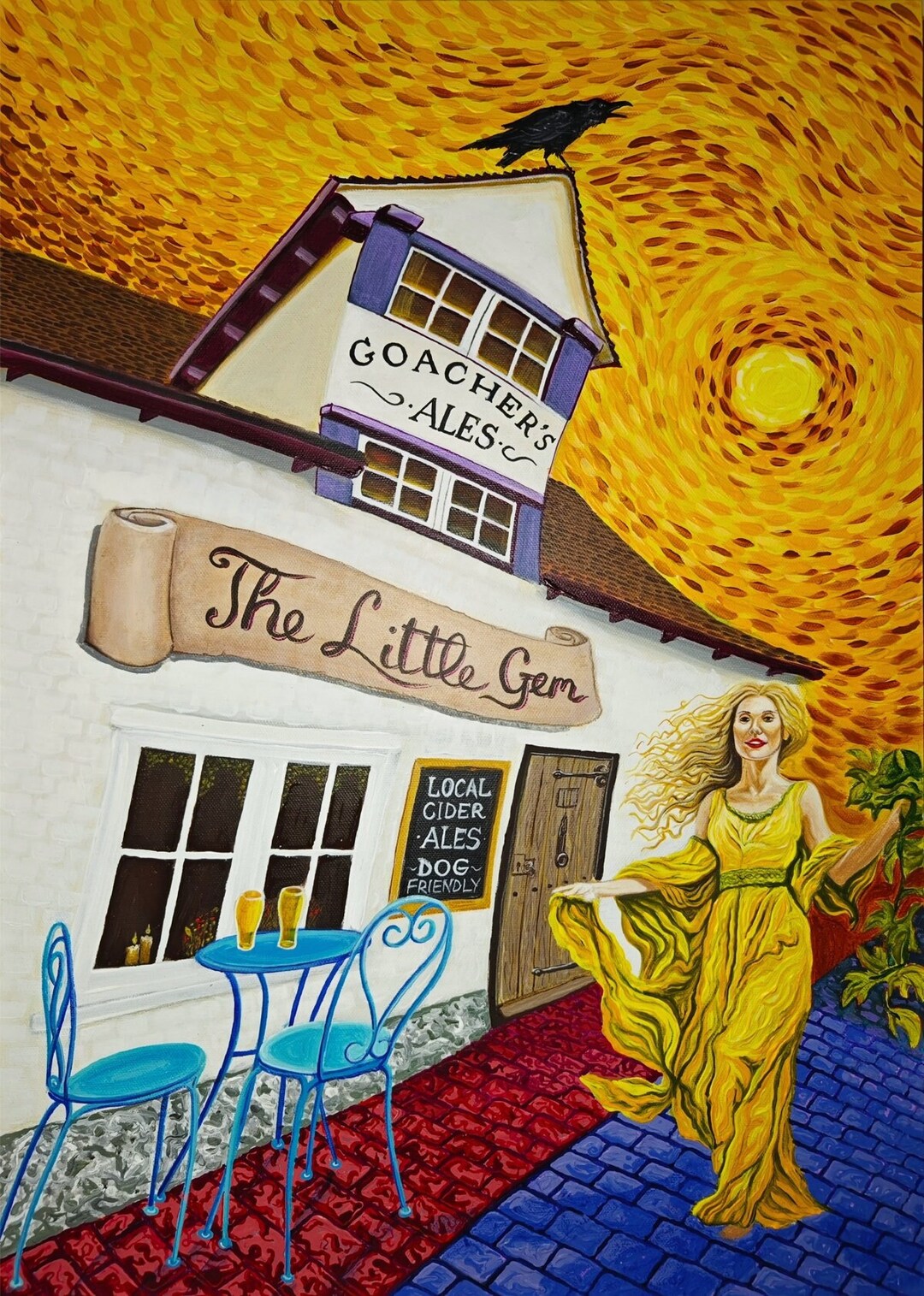 The Little Gem - REPRINT POSTER of Acrylic Painting on Canvas Board - Etsy