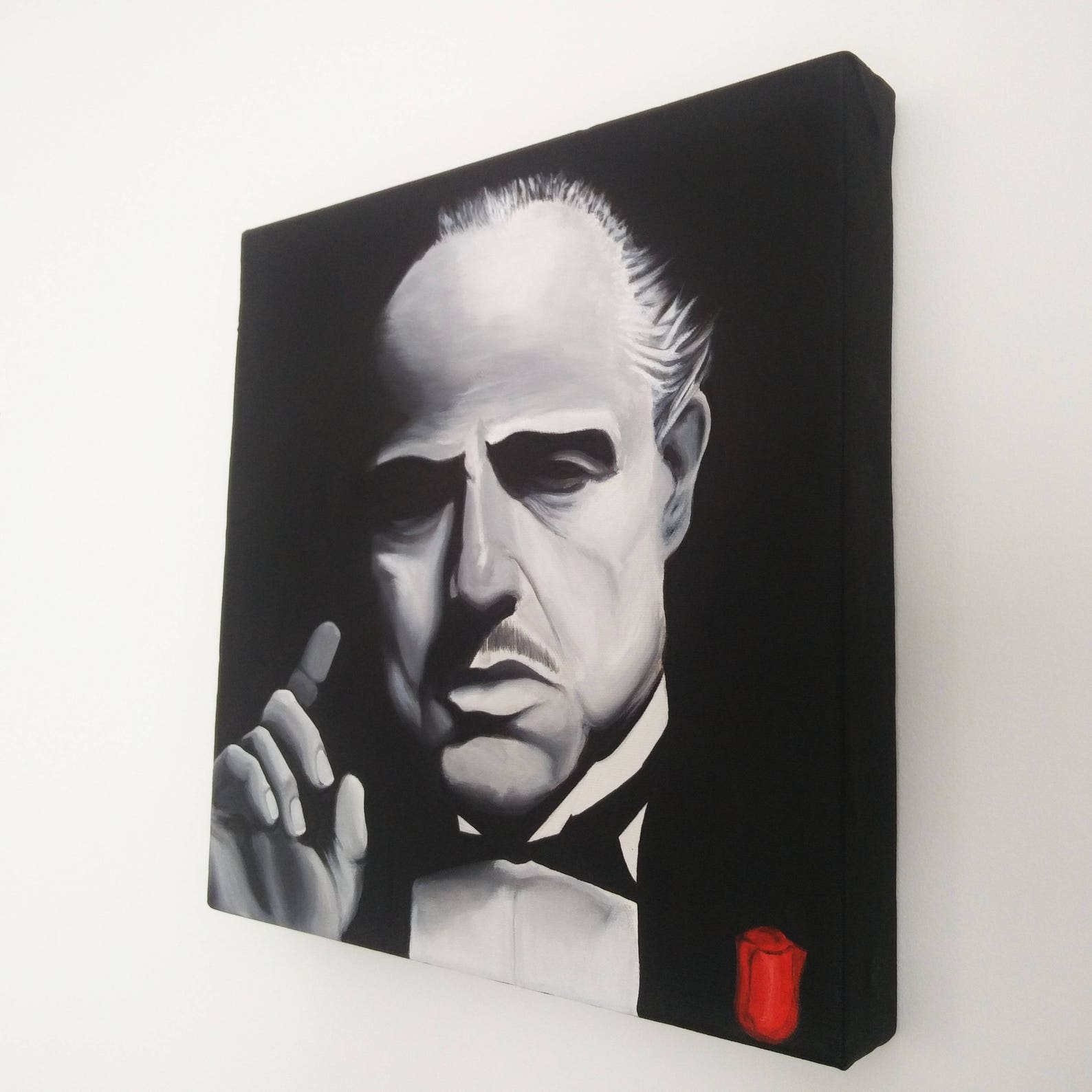 Original Hand Painted the Godfather Marlon Brando as Don - Etsy
