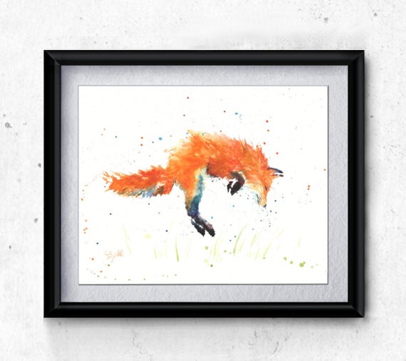 Abstract Fox Painting