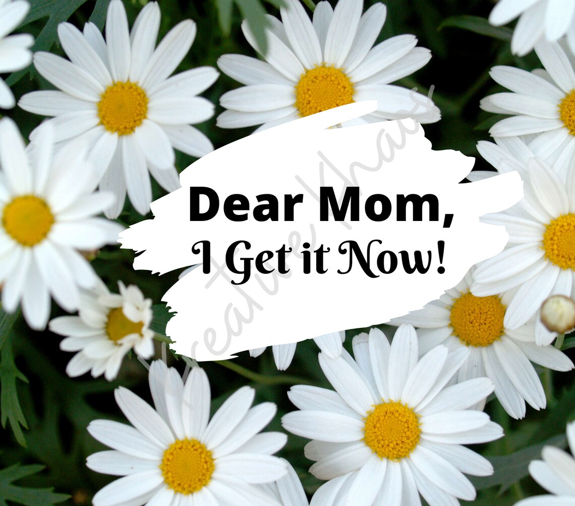 Daisy Dear Mom 20 Oz Tumbler Sublimation Design Straight PNG Digital ...