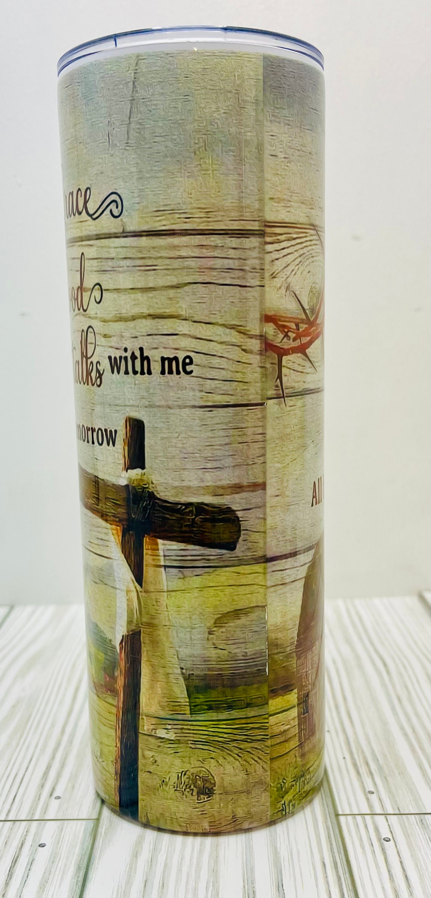20 Oz Amazing Grace Tumbler With Lid and Straw - Etsy