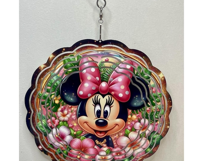 Disney Inspired Minnie Mouse Wind Spinner 8 Inch With Spinning Hook - Etsy