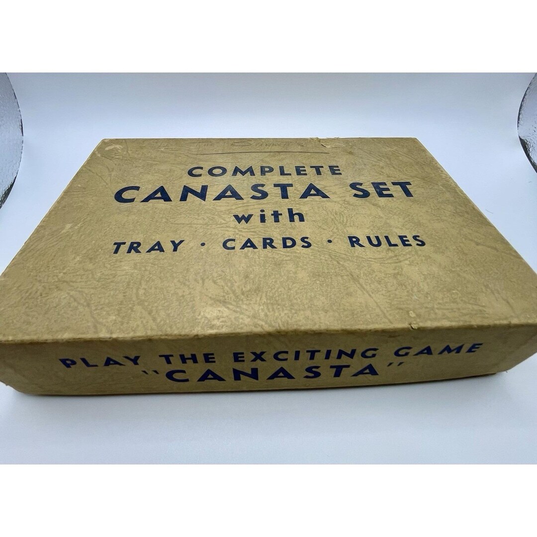 Vintage Canasta Playing Cards With Rules for Playing and Tray. Complete ...