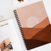 Sunset Desert Notebook, ABSTRACT Spiral Notebook, Geometric Print ...