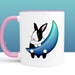 BUNNY on the MOON MUG Dutch Bunny Mug Loaf Life Mug Bunny - Etsy