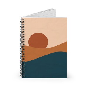 Abstract Desert Sunset Notebook, Terracotta Desert Notebook, Abstract ...