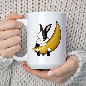 BUNNY on the MOON MUG Dutch Bunny Mug Loaf Life Mug Bunny - Etsy