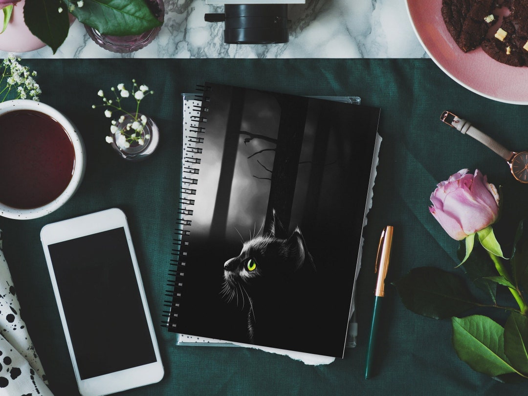 Cat Spiral Notebook, Cottagcore Notebook, Dark Academia Notebook ...