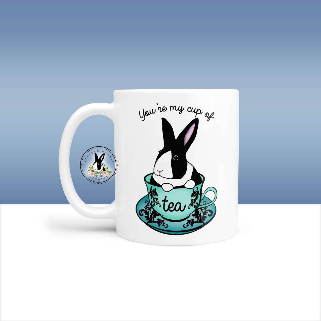 You're My CUP OF TEA Coffee Mug, Dutch Rabbit Mug, Bunny Mug, Bunny ...
