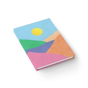 Mountain Desert Journal, Pastel Desert Notebook, Abstract Mountain ...