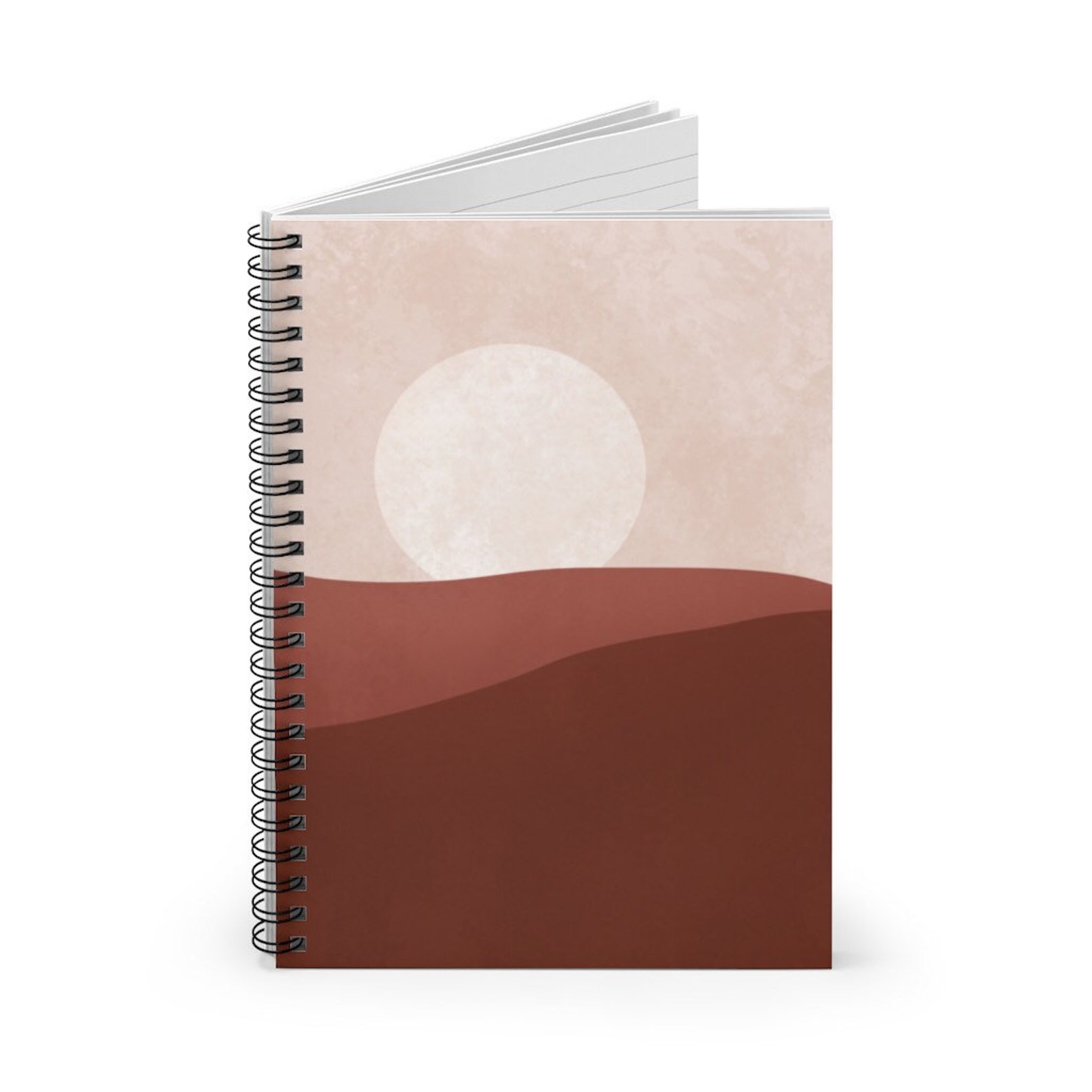 Desert Sun Sand Dune SPIRAL Notebook, Spiral Notebook, Geometric Print ...