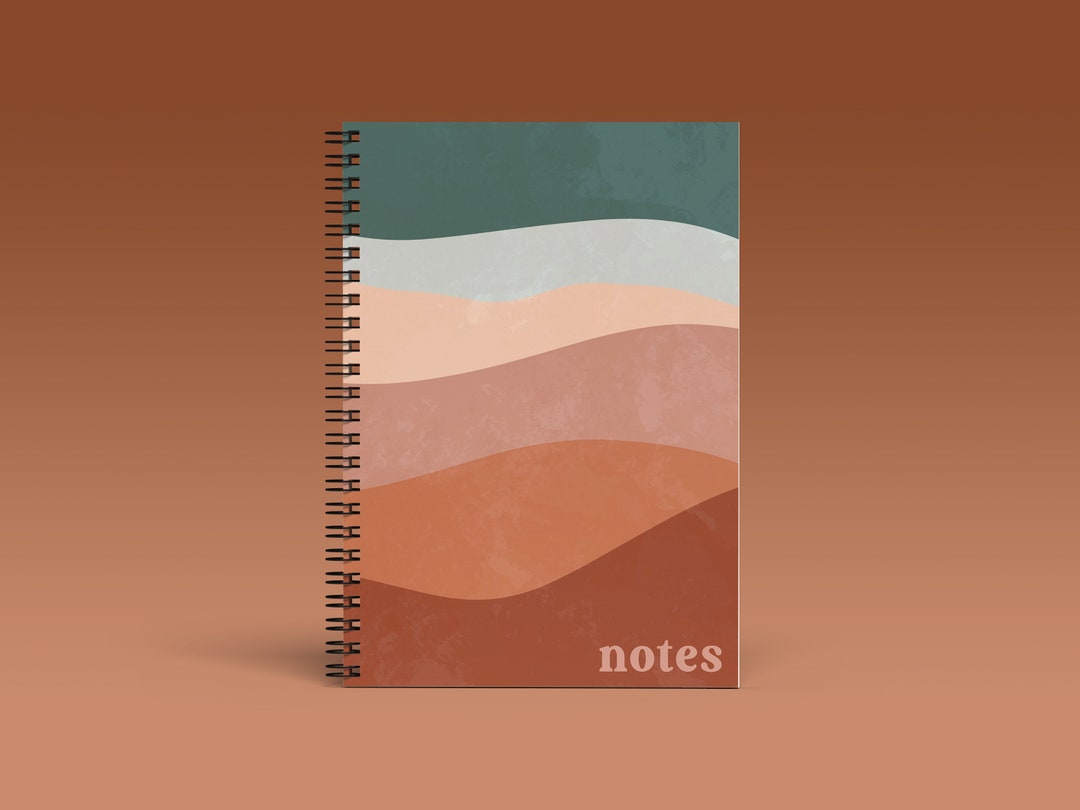 ABSTRACT BOHO HILLS Spiral Notebook Boho Spiral Notebook - Etsy