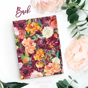 Floral Journal, Personalize Gift, Journal, Journal Notebook, Fall ...