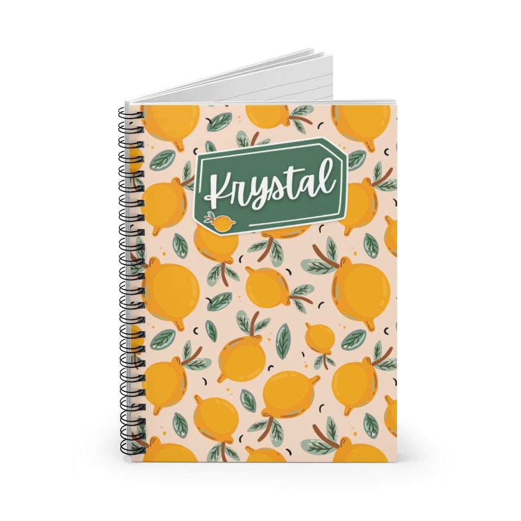 LEMON NOTEBOOK Personalize Gift Journal Personalized - Etsy.de