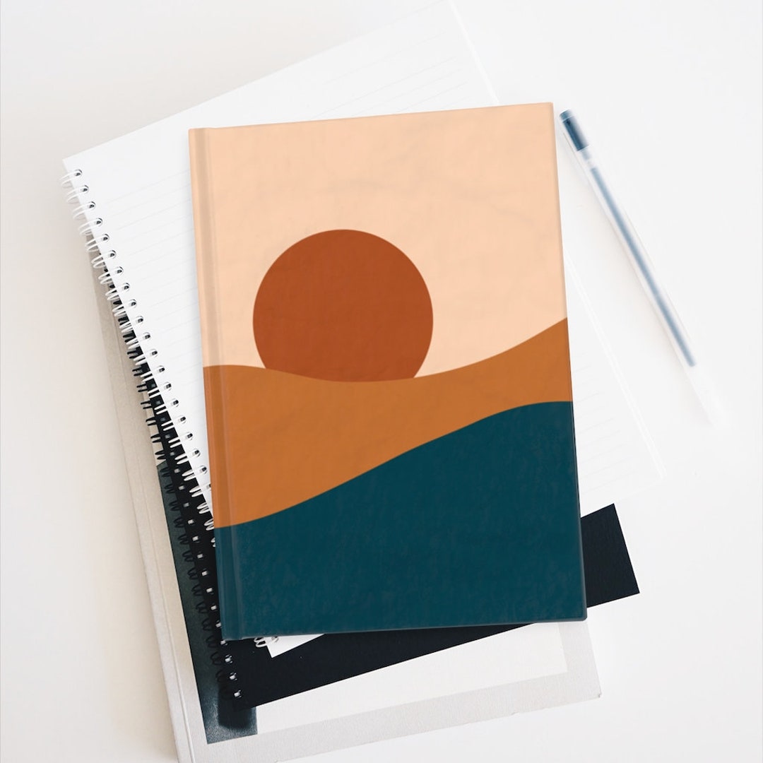 Abstract Desert Sunset Journal, Terracotta Desert Notebook, Abstract ...