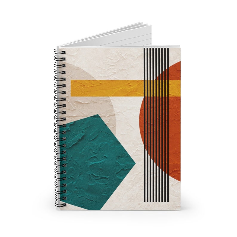 Abstract Geometric Shapes Spiral Notebook Spiral Notebook - Etsy