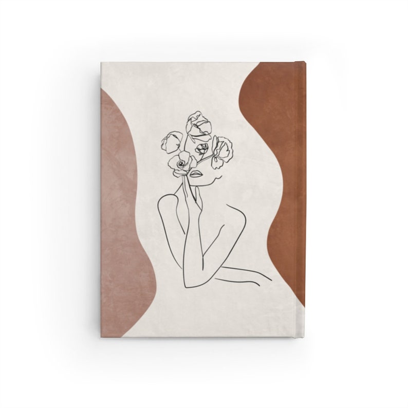 MINIMALIST LINE ART Journal One Line Woman Drawing Floral - Etsy