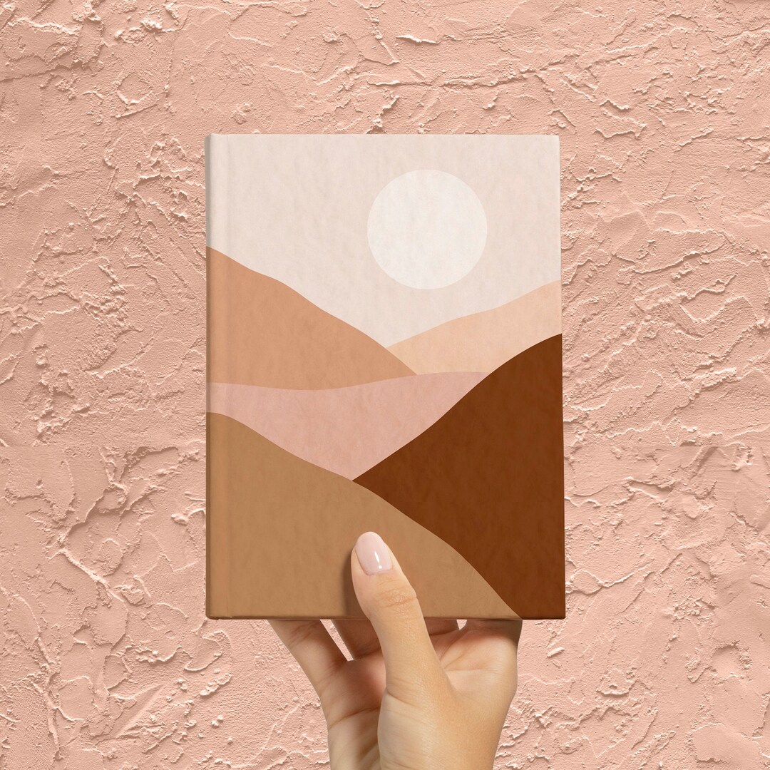 Mountain Desert Journal, Neutral Desert Notebook, Abstract Mountain ...