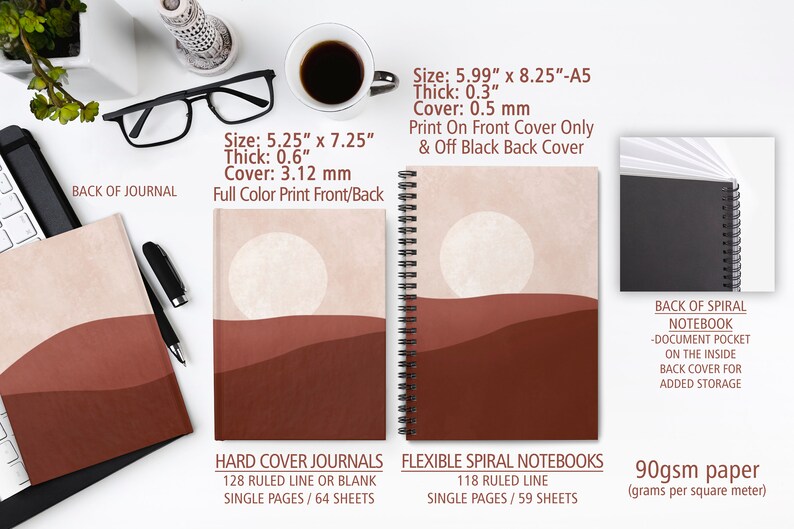 Desert Sun Sand Dune SPIRAL Notebook Spiral Notebook | Etsy