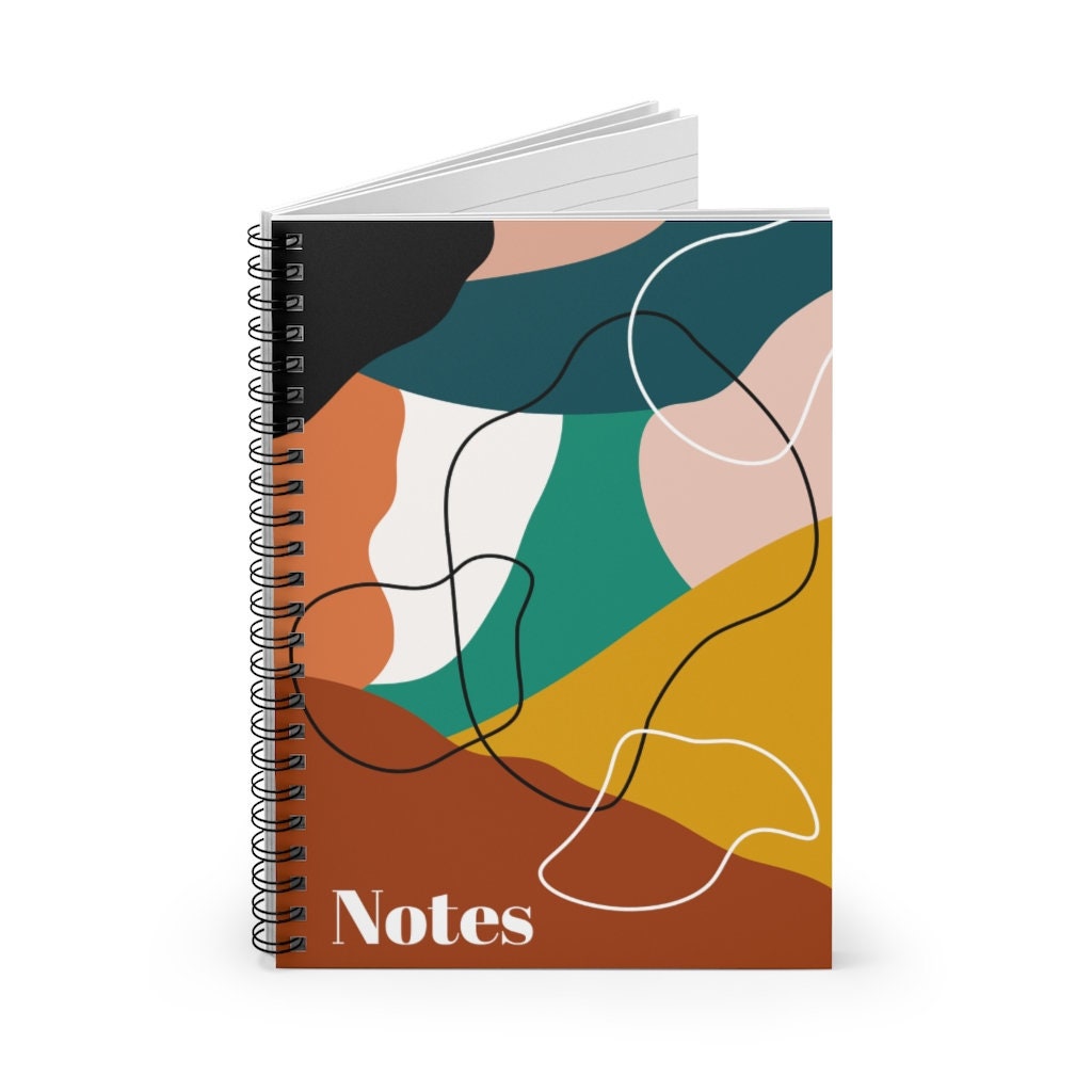 ABSTRACT BOHO SPIRAL Notebook Spiral Notebook Geometric | Etsy