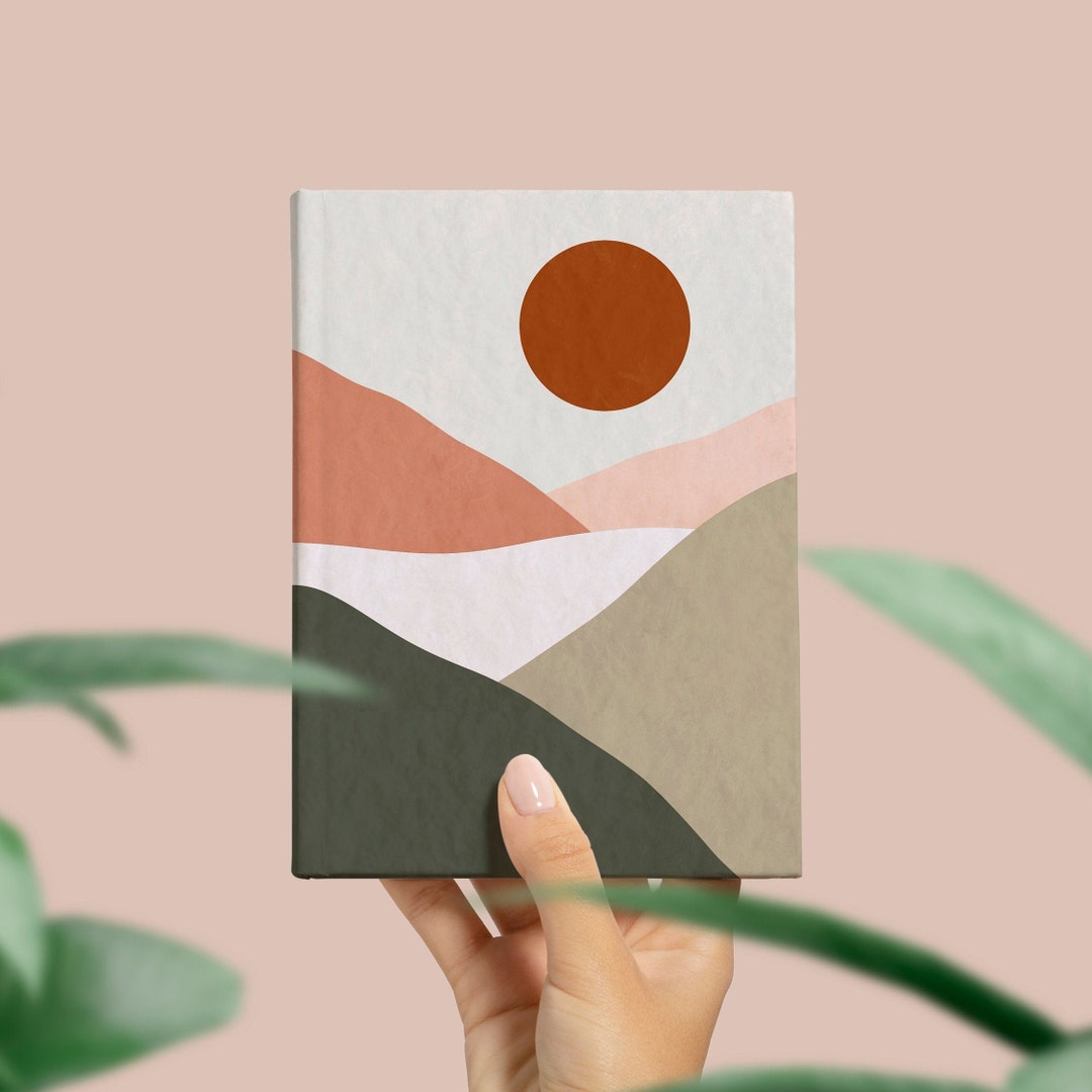 Mountain Desert Journal, Sage Desert Notebook, Abstract Mountain ...