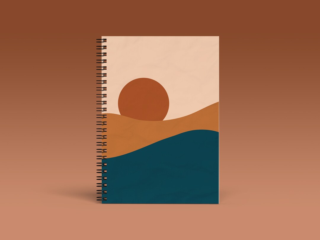 Abstract Desert Sunset Notebook, Terracotta Desert Notebook, Abstract ...