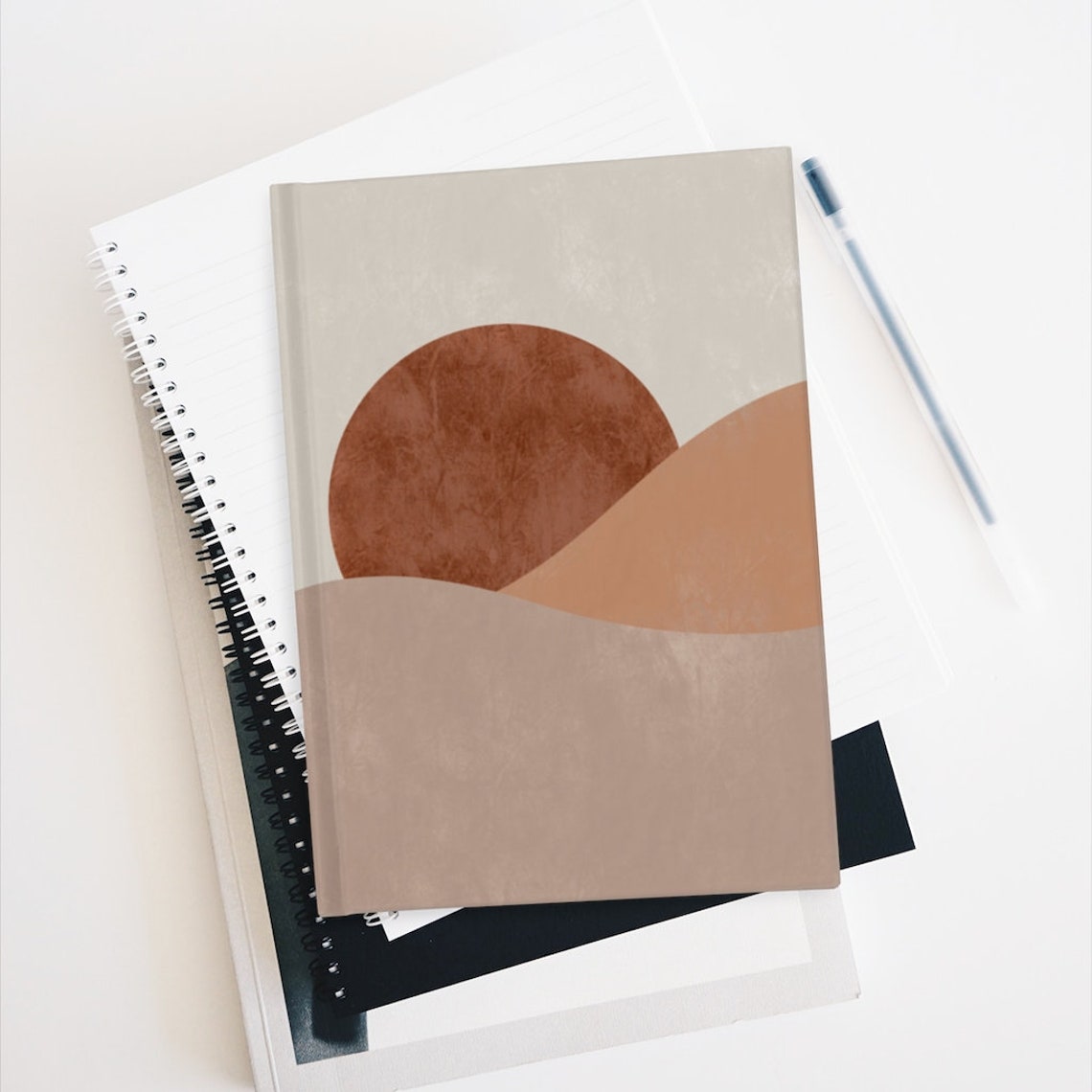 Desert Sunrise JOURNAL Desert Journal Notebook Geometric | Etsy