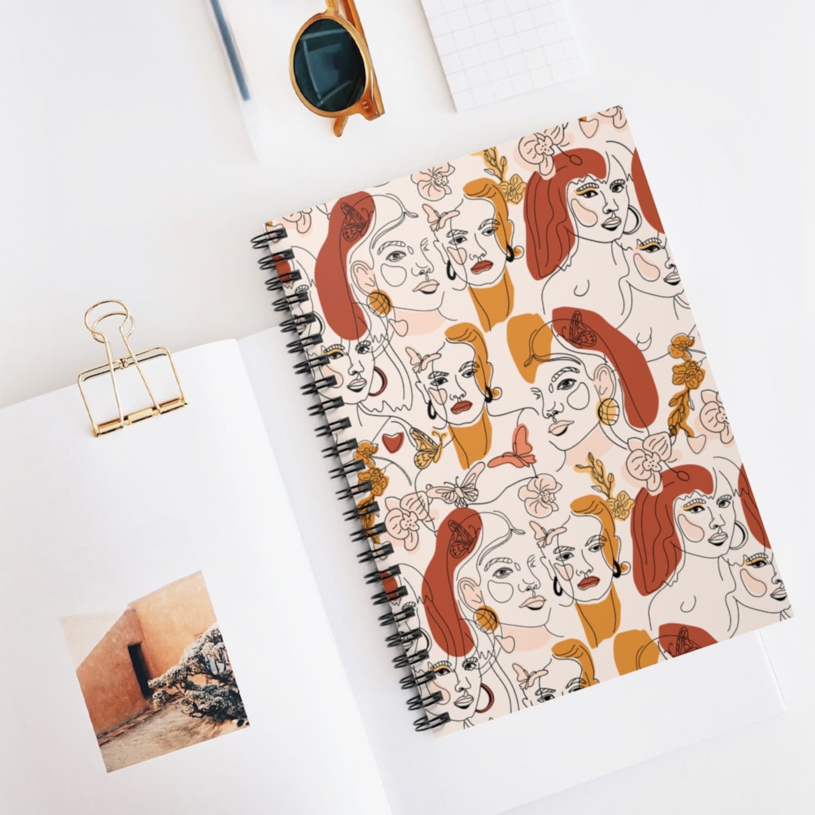 Abstract Floral Line Art Notebook Minimalist Line Art | Etsy