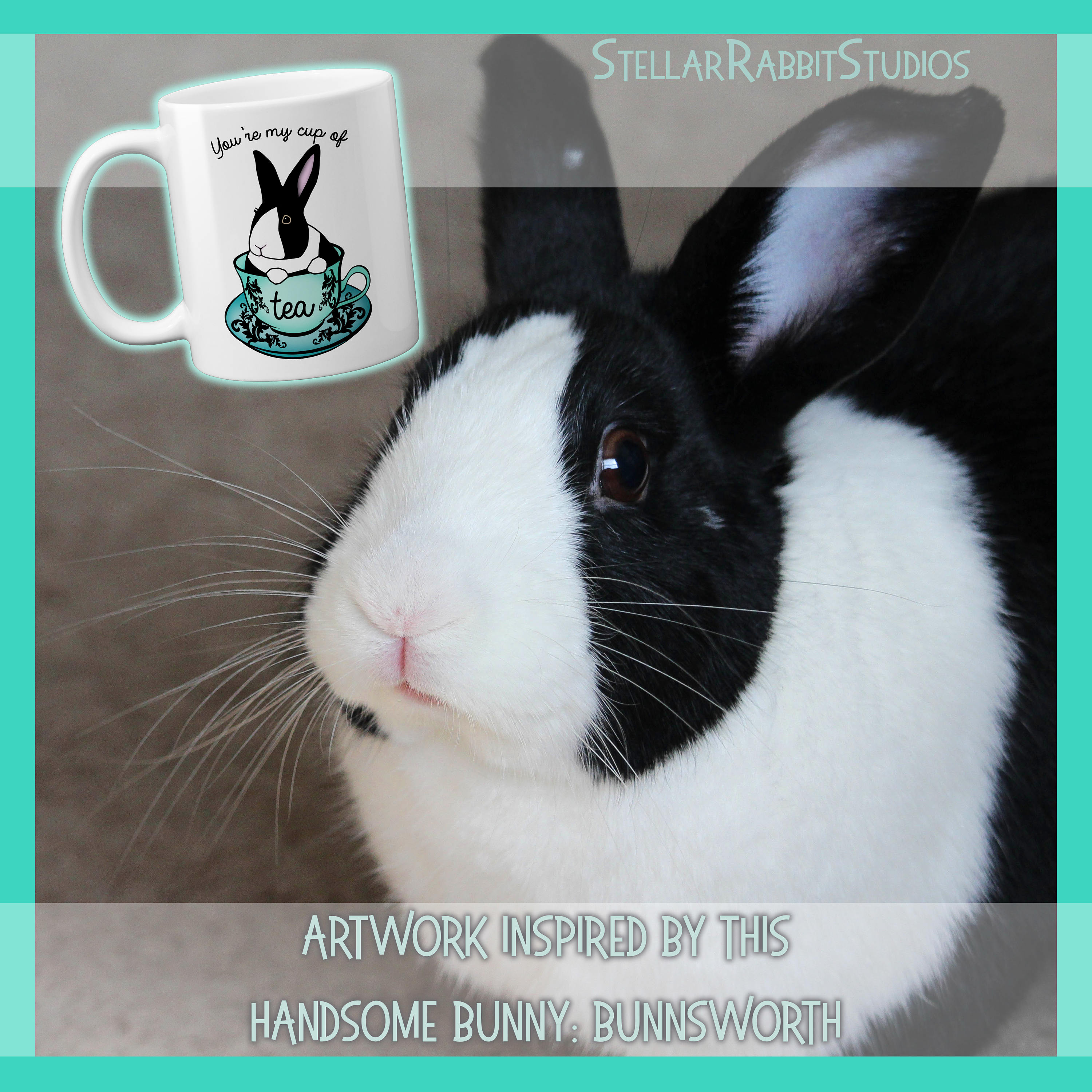 You're My CUP OF TEA Coffee Mug Dutch Rabbit Mug Bunny | Etsy