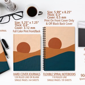Abstract Desert Sunset Notebook, Terracotta Desert Notebook, Abstract ...