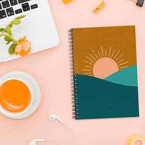 Abstract Desert Sunset Notebook, Terracotta Desert Notebook, Abstract ...