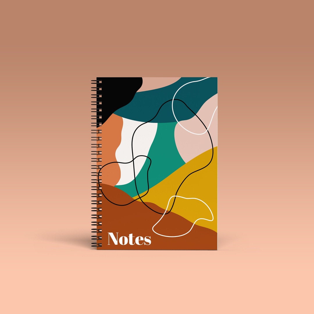 ABSTRACT BOHO SPIRAL Notebook, Spiral Notebook, Geometric Print ...