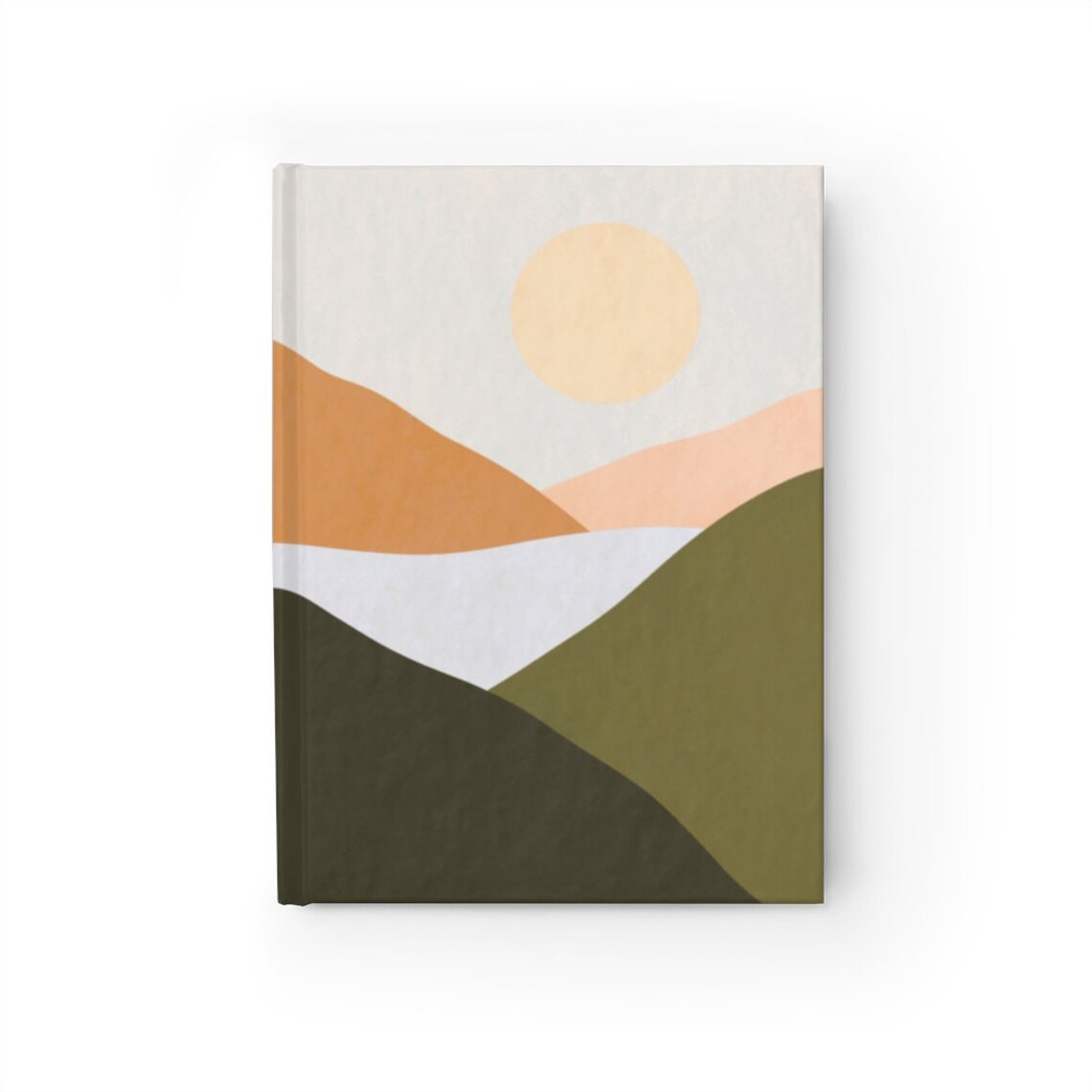 Mountain Desert Journal Olive Green Desert Notebook Abstract | Etsy