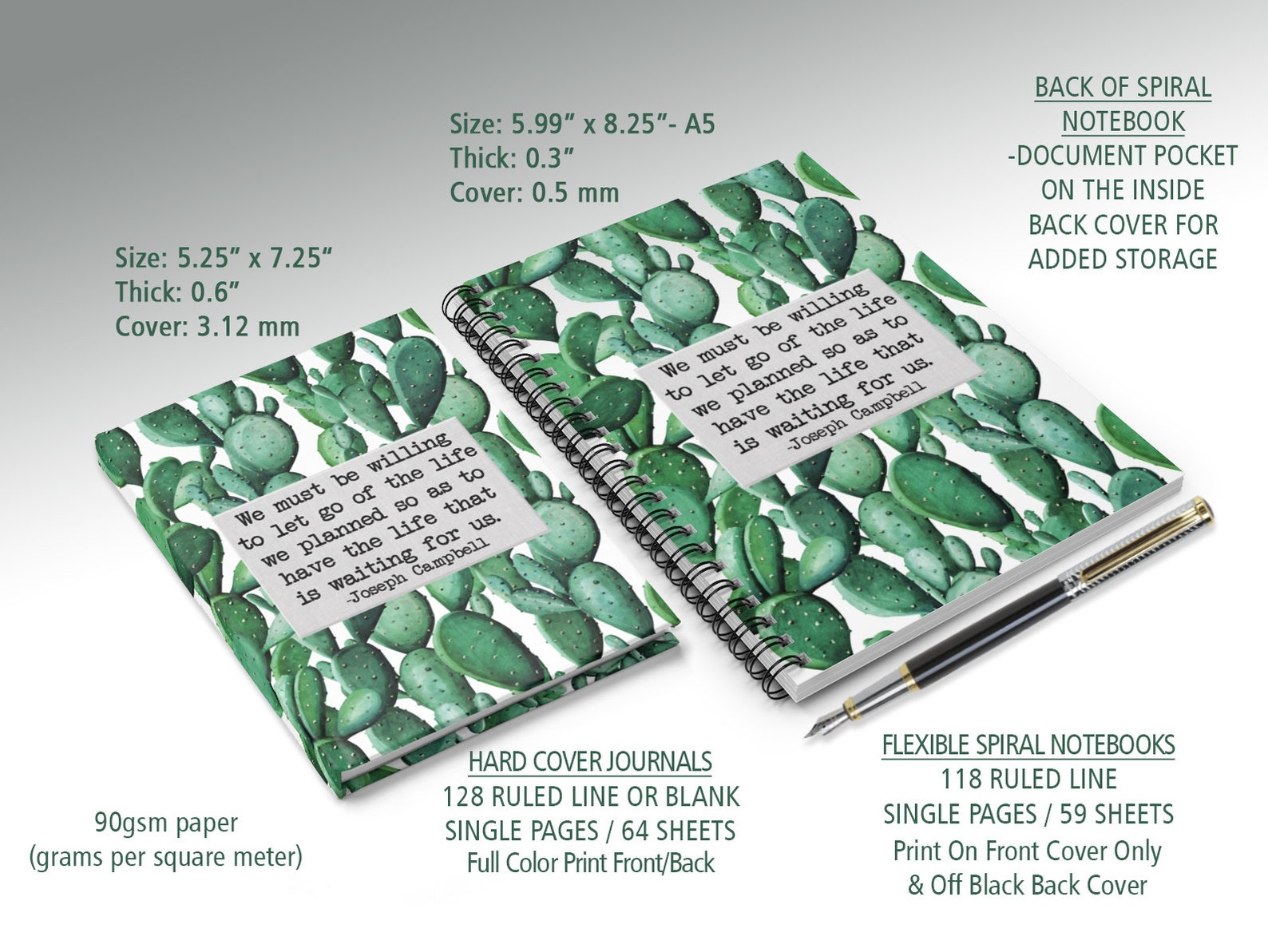 Spiral Notebook Joseph Campbell Quote Life We Planned Quote | Etsy