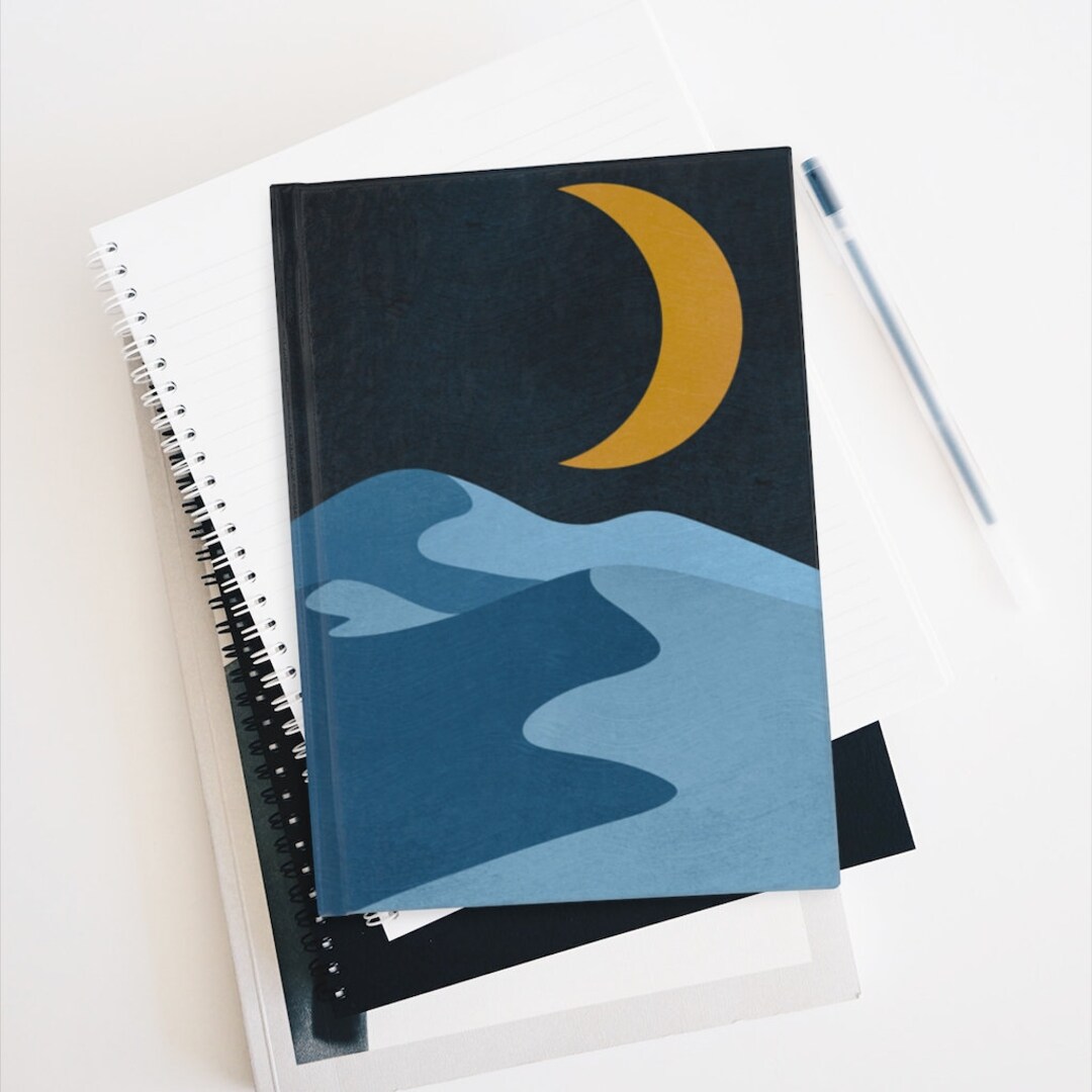 Desert Sand Dune Moon JOURNAL, Desert Journal Notebook, Geometric ...