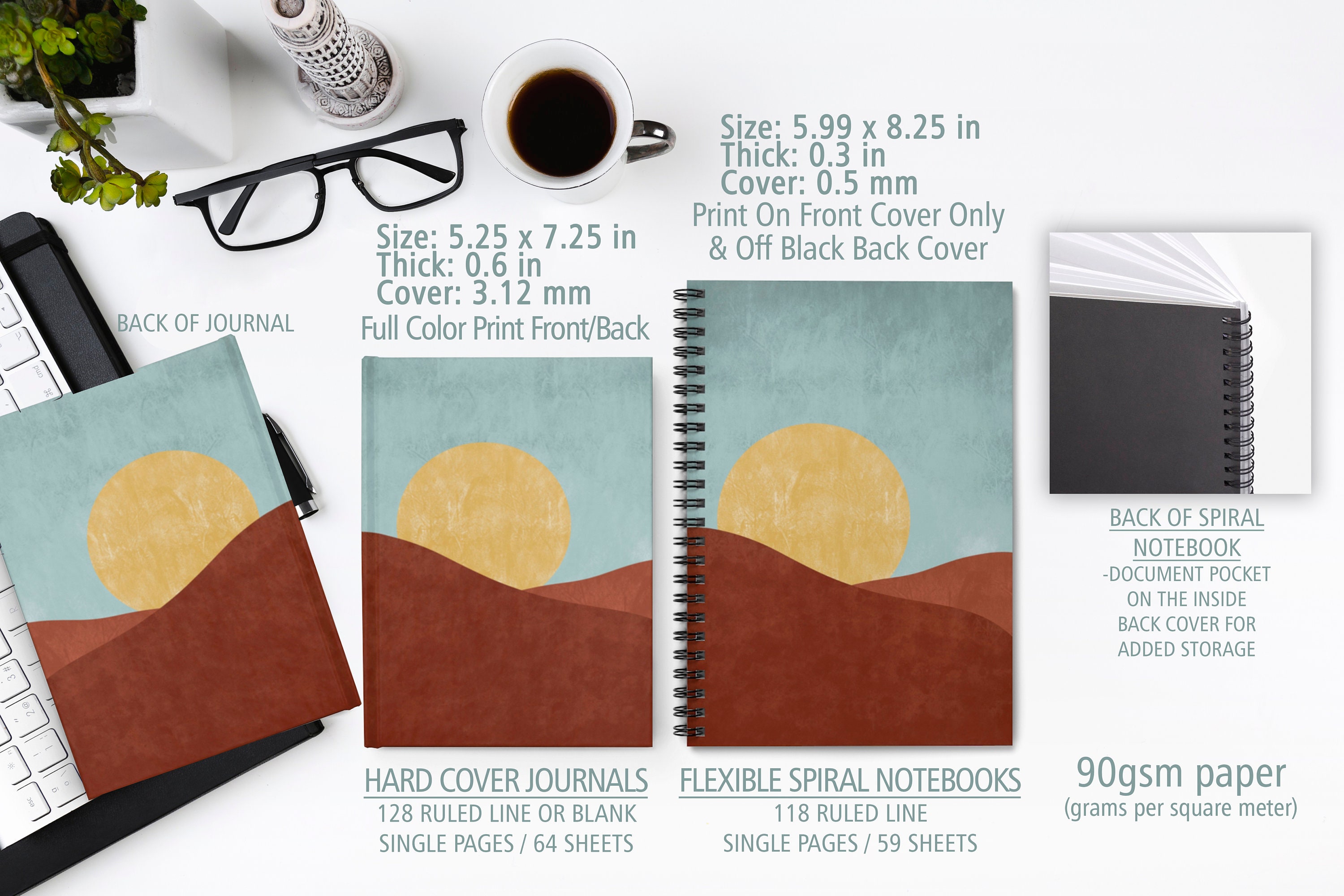 Travel Journal Desert Sands Sunset Desert Journal Notebook | Etsy