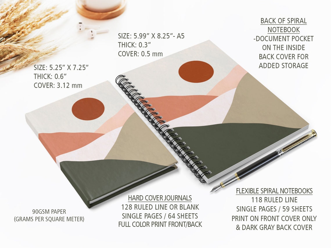 Mountain Desert Journal Sage Desert Notebook Abstract | Etsy